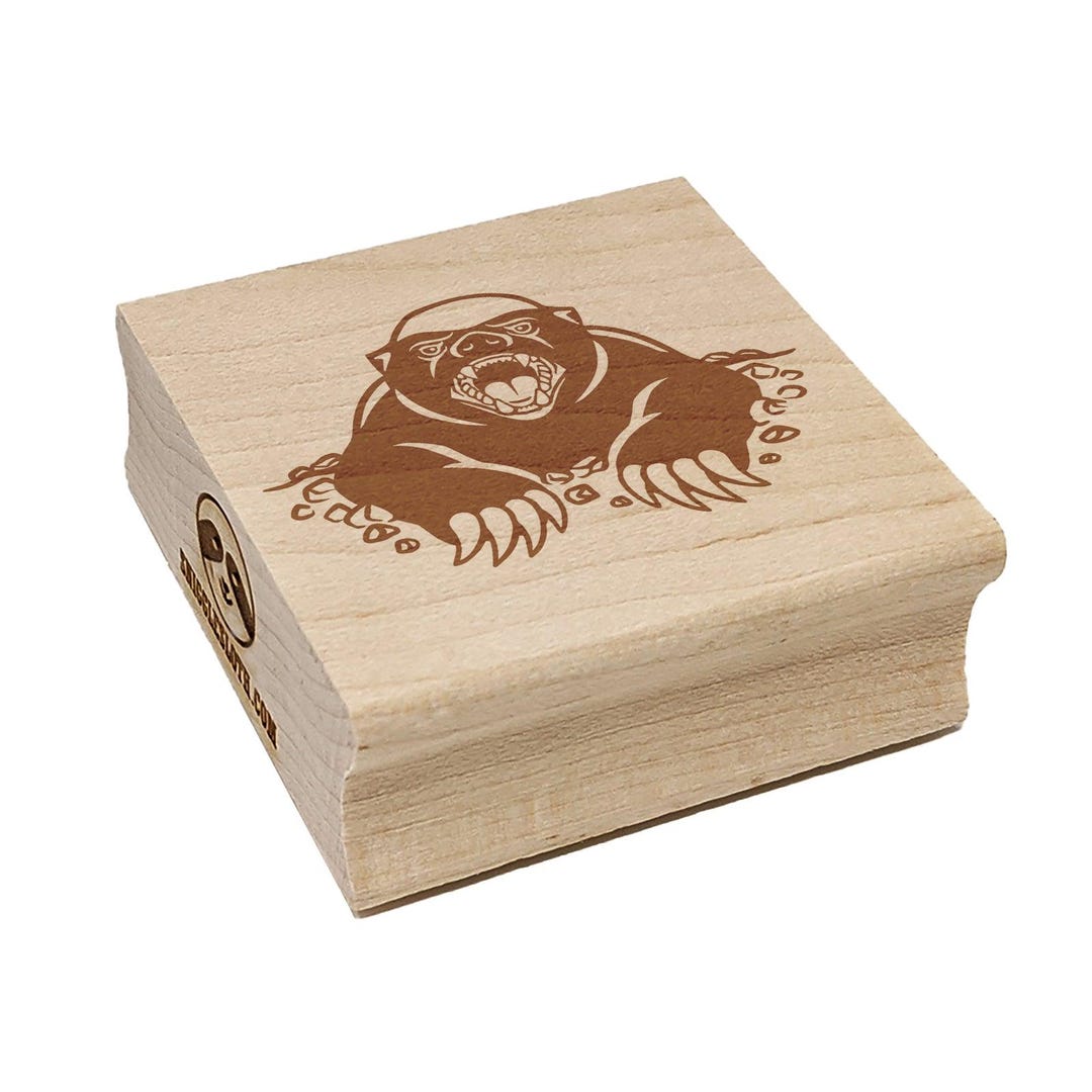 Angry Honey Badger Square Rubber Stamp for Stamping Crafting - Etsy