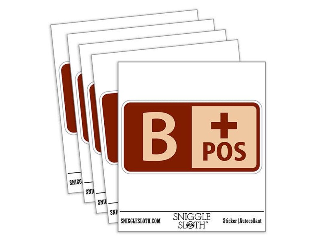 Blood Type B Positive Medical Emergency Waterproof Vinyl Phone Tablet ...