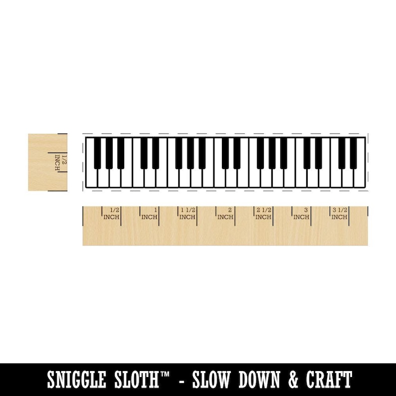 Piano Keys Border Rectangle Rubber Stamp for Stamping Crafting - Etsy