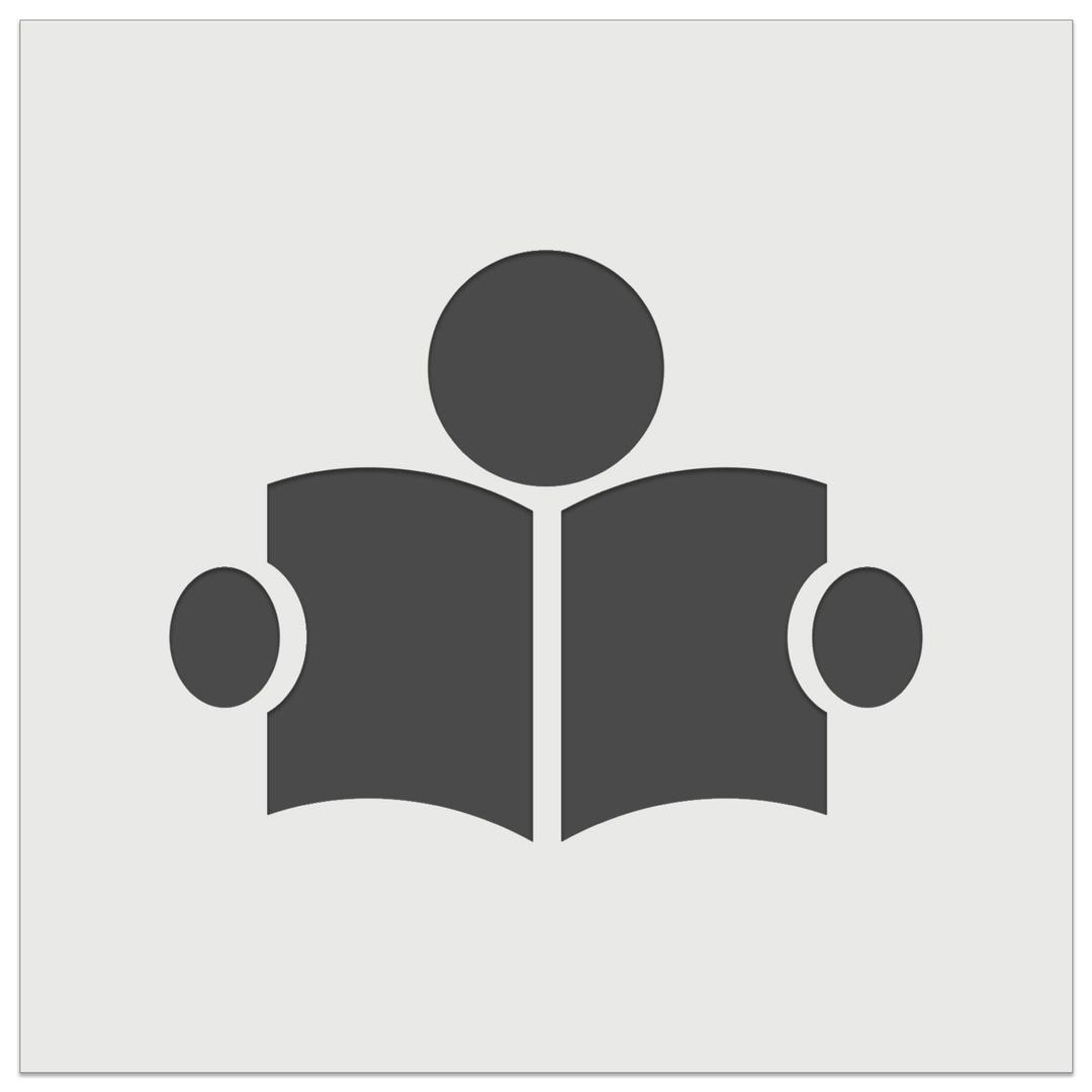Reading Book Library Icon Wall Cookie DIY Craft Reusable Stencil - Etsy
