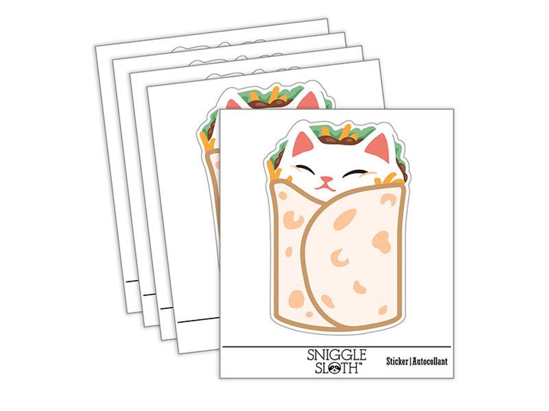 Purrito Cat Burrito Tortilla Wrap Waterproof Vinyl Phone Tablet Laptop ...
