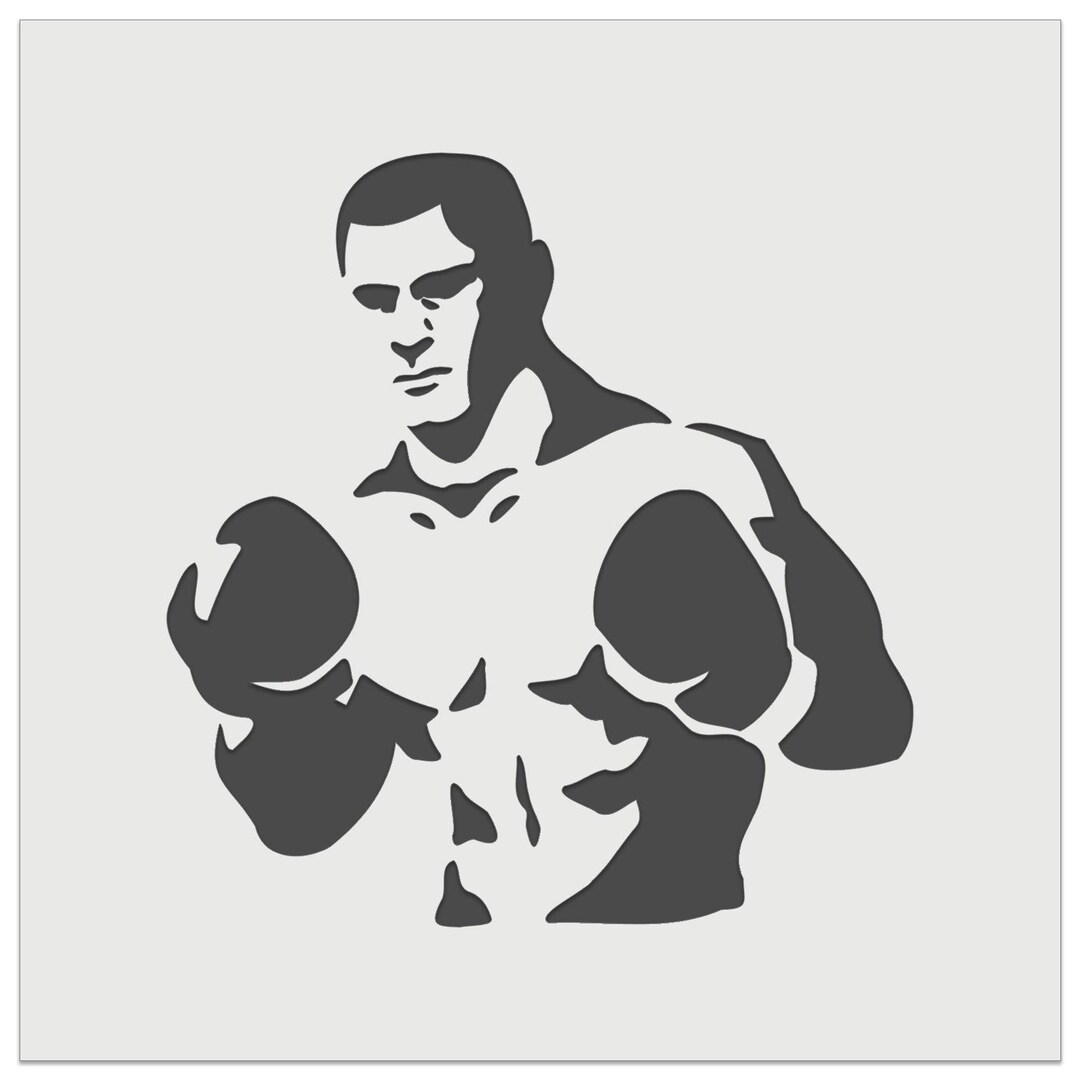 Boxer Man With Boxing Gloves Pugilist Wall Cookie DIY Craft Reusable ...