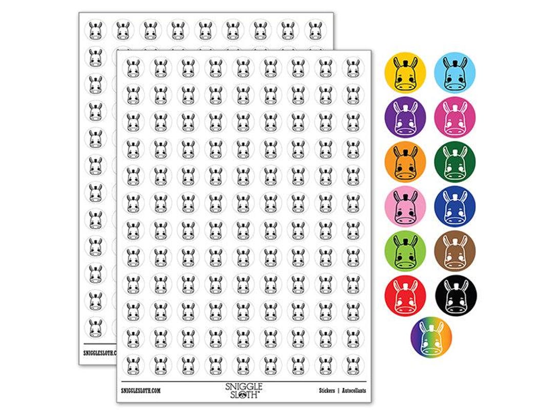 Charming Kawaii Chibi Donkey Mule Face Blushing Cheeks Farm 200+ 0.50 ...