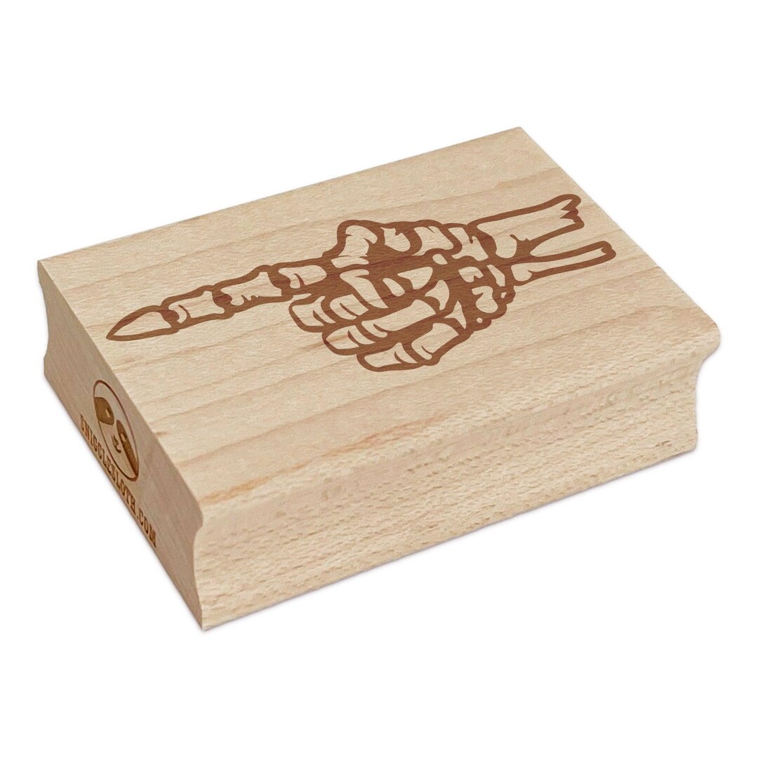 Skeleton Bone Hand Pointing Index Finger Spooky Halloween Rectangle ...