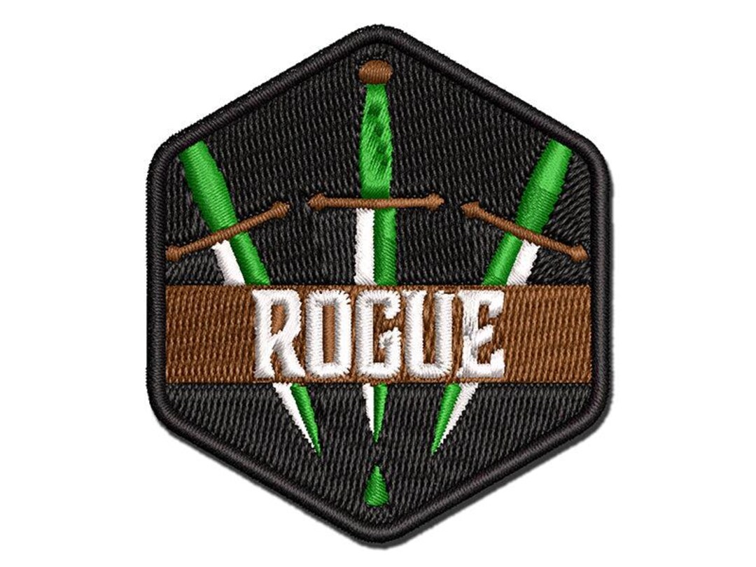 RPG Class Rogue Daggers Games Fantasy Gaming Multi-color Embroidered ...