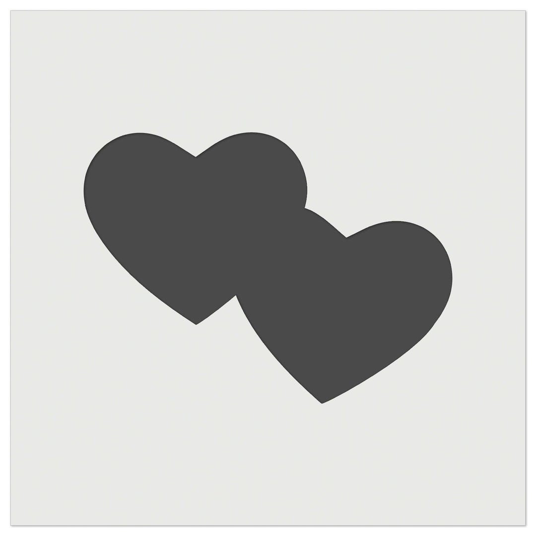 Double Heart Symbol Wall Cookie DIY Craft Reusable Stencil - Etsy