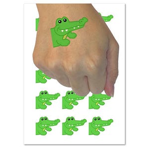 Peeking Alligator Temporary Tattoo Water Resistant Fake Body Art Set Collection 1 Sheet - Etsy
