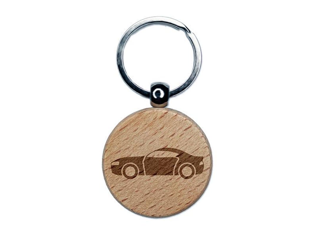 Sports Car Muscle Hot Rod Automobile Vehicle Engraved Wood Round ...