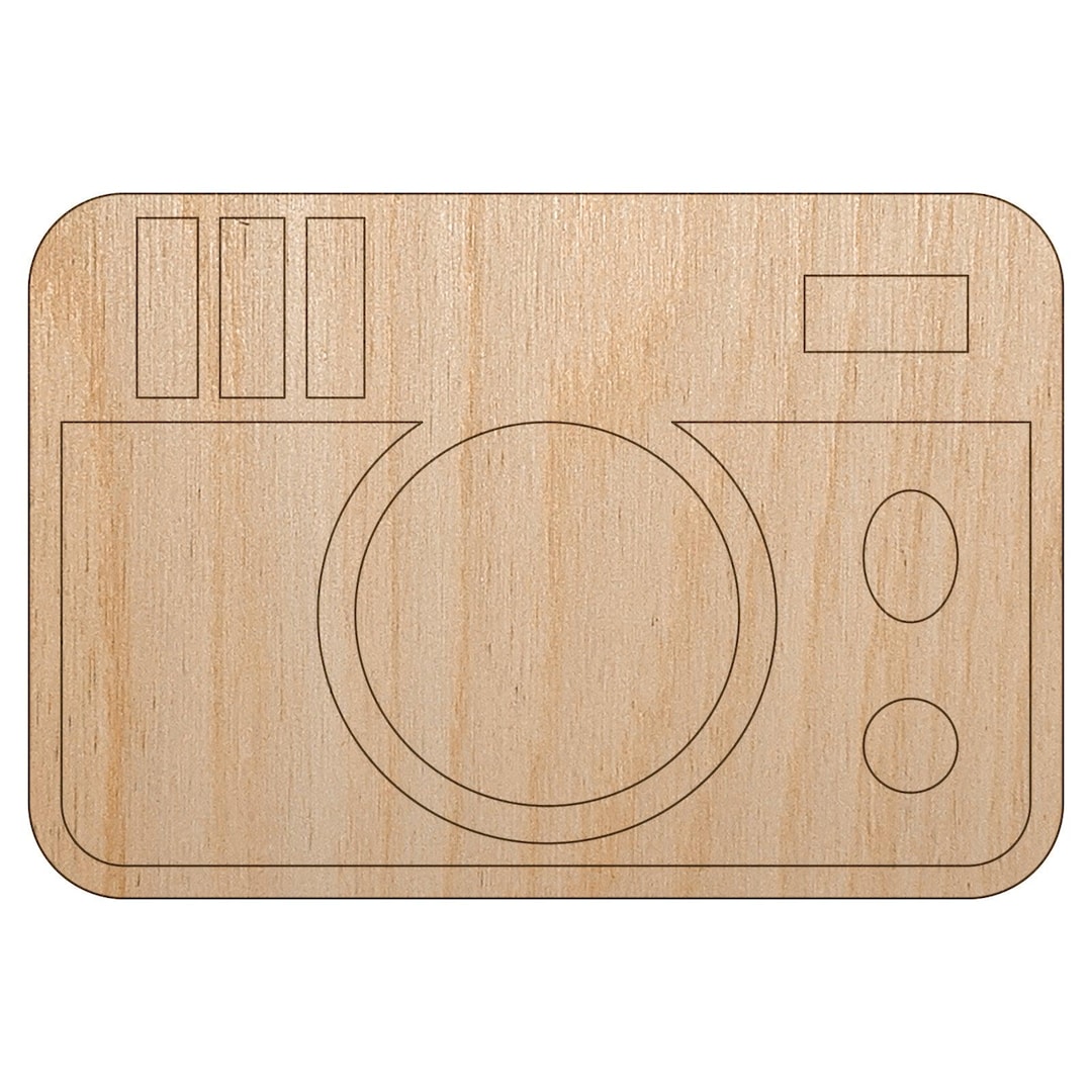 Vintage Disposable Camera Unfinished Wood Shape Piece Cutout for DIY ...