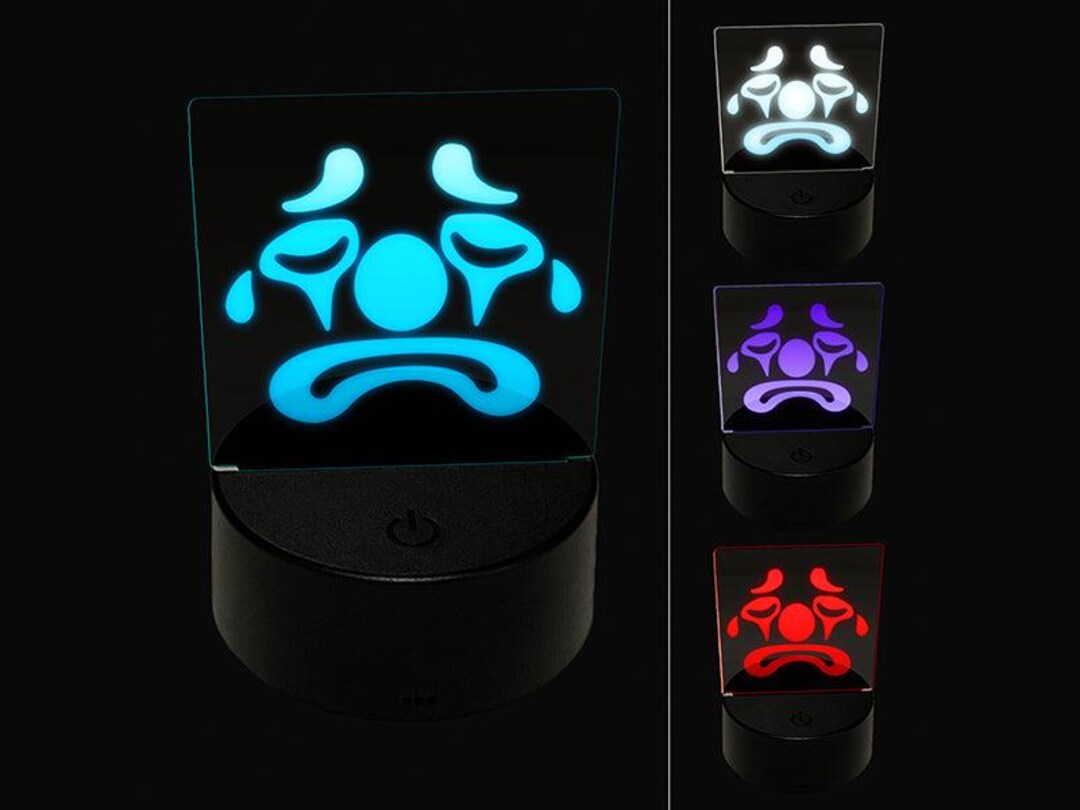 Sad Clown Face 3D Illusion LED Night Light Sign Nightstand Desk Lamp - Etsy