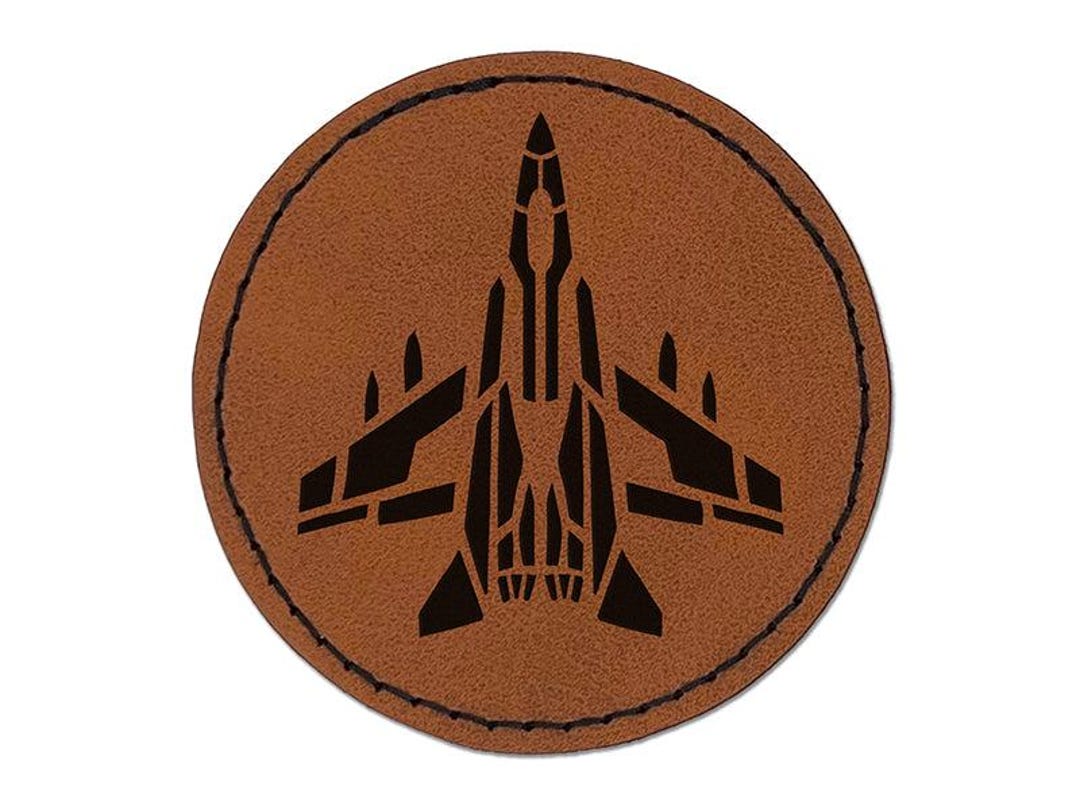 Fighter Jet War Plane Combat Vehicle With Missiles Round Iron-on ...