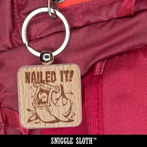 Simple Malayan Asian Tapir Engraved Wood Square Keychain Tag Charm - Etsy