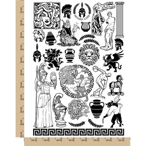 Greek Roman Mythology Monsters Temporary Tattoo Water Resistant Fake ...