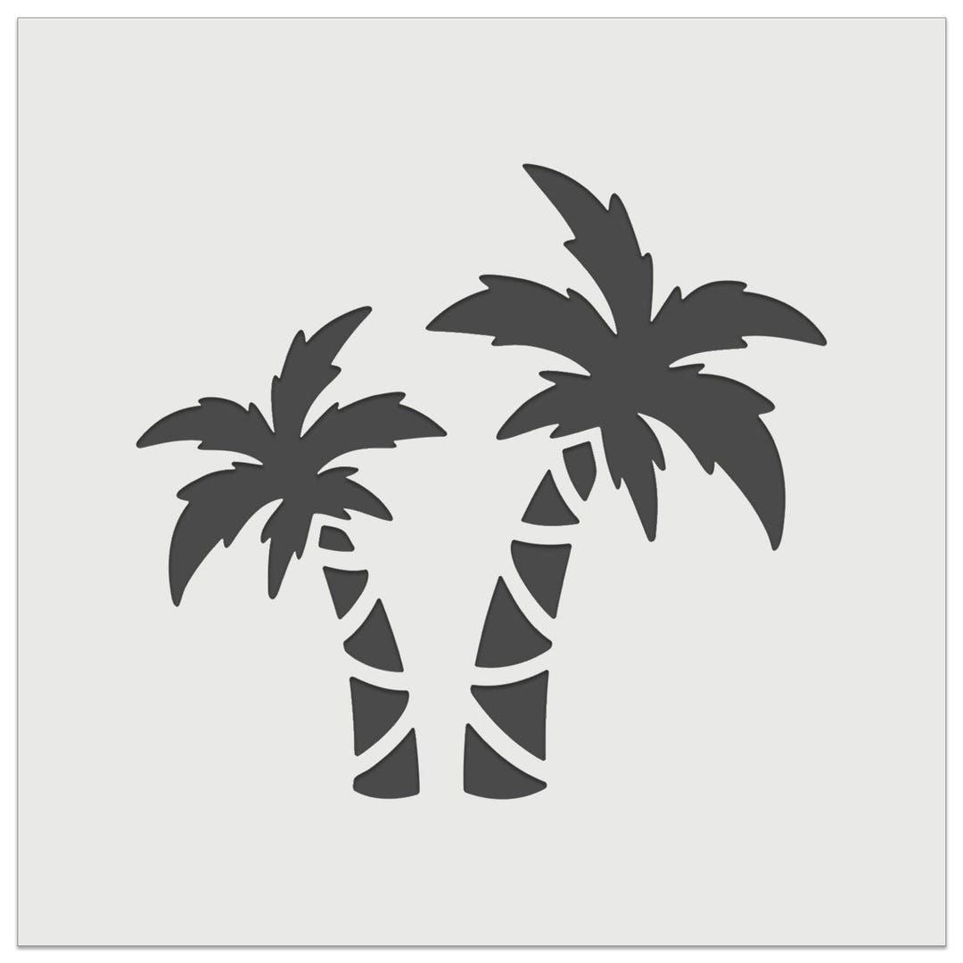 Two Palm Trees Tropical Wall Cookie DIY Craft Reusable Stencil - Etsy