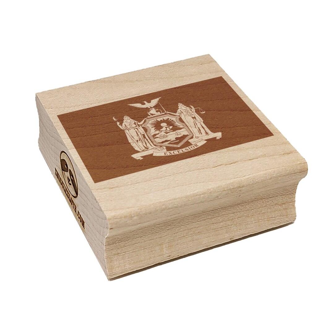 New York State Flag Square Rubber Stamp for Stamping Crafting - Etsy