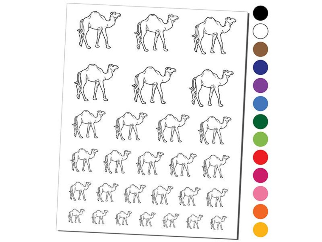 Dromedary Camel Temporary Tattoo Water Resistant Fake Body Art Set ...