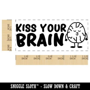 Kiss Your Brain Teacher Student School Self-inking Rubber Stamp Ink ...