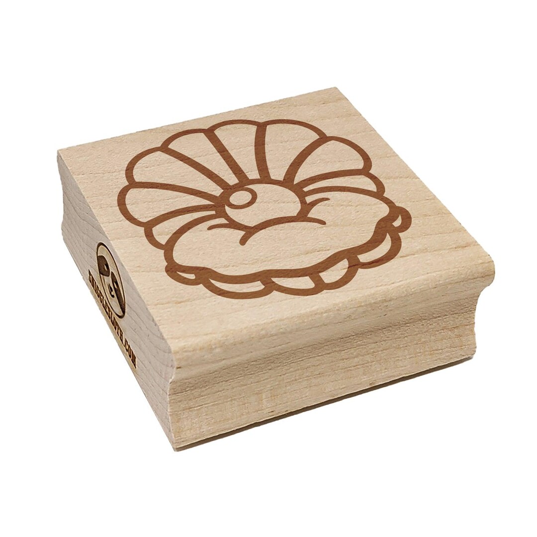 Pearl in Shell Square Rubber Stamp for Stamping Crafting - Etsy