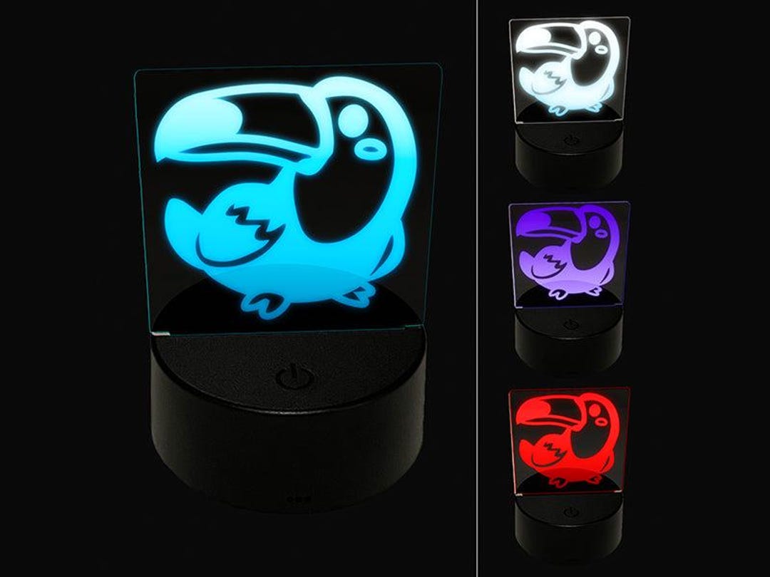 Kawaii Cute Toco Toucan Bird 3D Illusion LED Night Light Sign ...