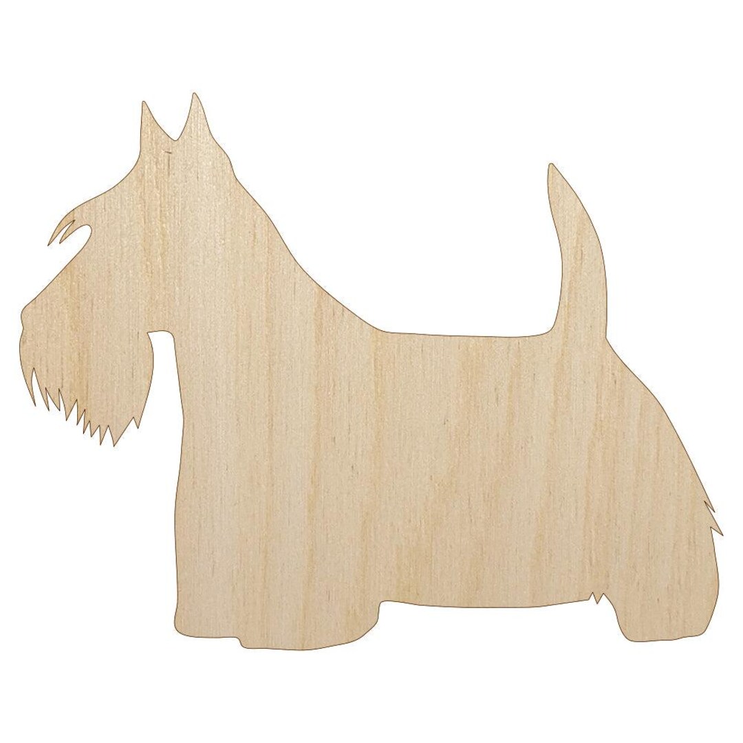 Scottish Terrier Scottie Dog Solid Unfinished Wood Shape Piece Cutout ...