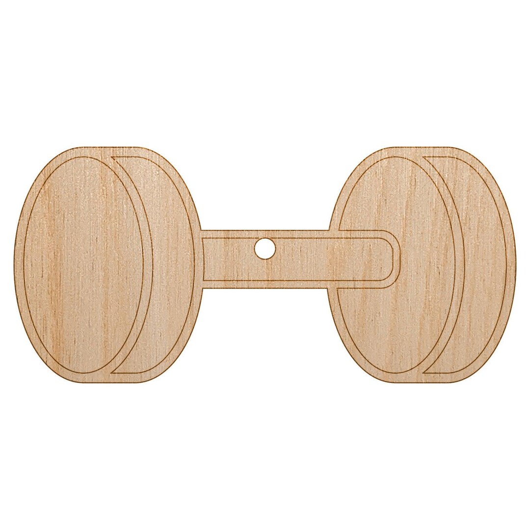 Dumbbell Gym Workout Exercise Unfinished Craft Wood Holiday Christmas ...