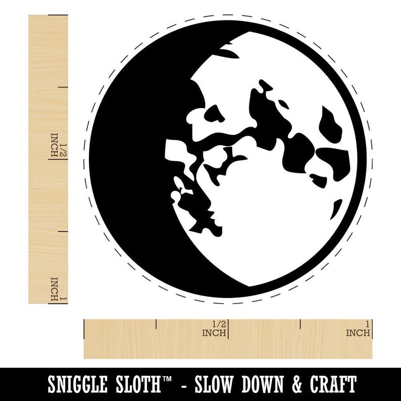 Waxing Gibbous Moon Phase Self-inking Rubber Stamp for Stamping ...