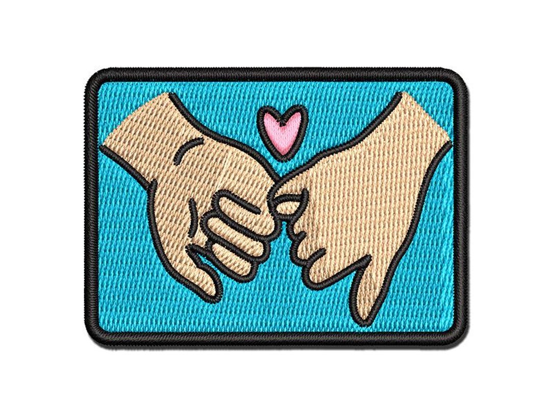 Pinky Promise Love Multi-color Embroidered Iron-on or Hook & Loop Patch ...