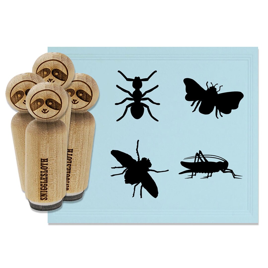 Ant Grasshopper Fly Bee Bug Insect Rubber Stamp Set for Stamping ...