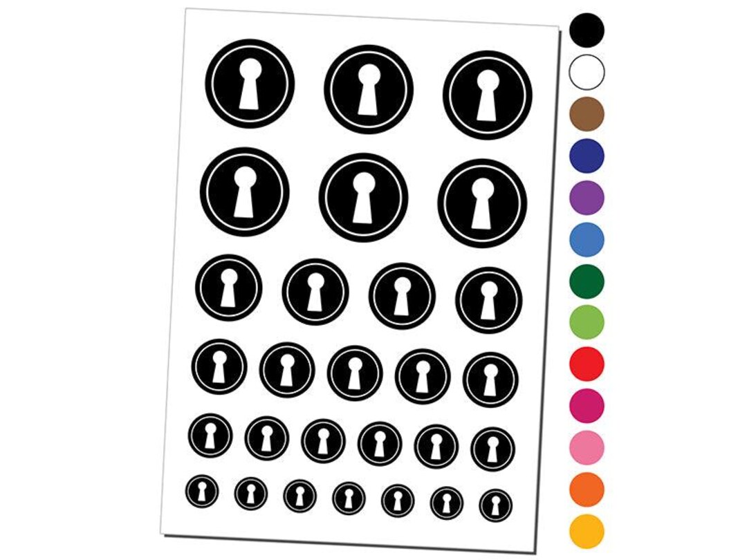 Keyhole Door Lock Temporary Tattoo Water Resistant Fake Body Art Set ...