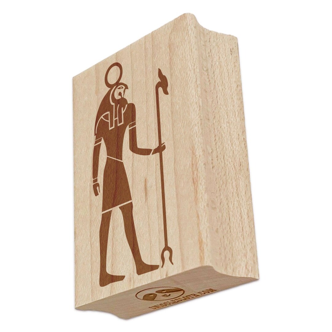 Egyptian Ra Horus Hieroglyph Rectangle Rubber Stamp for Stamping ...