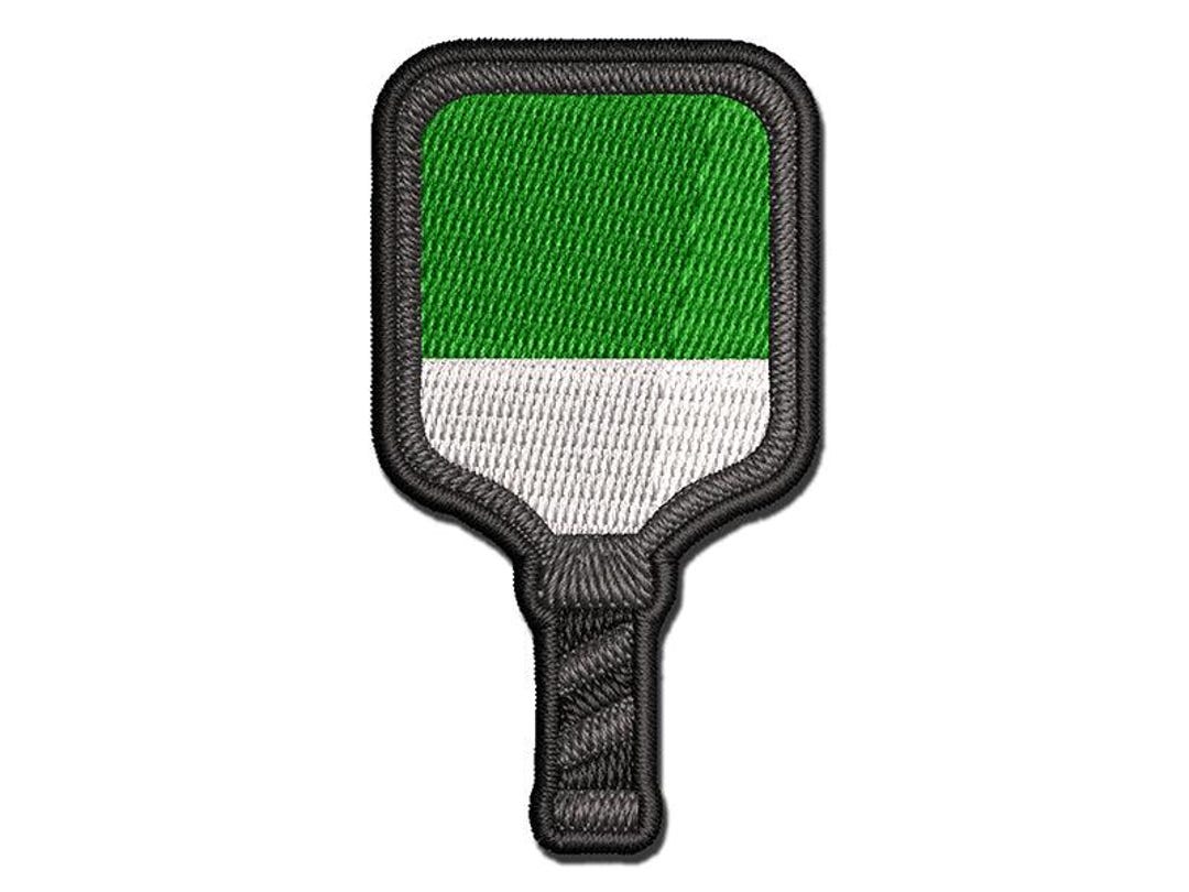 Pickleball Paddle Multi-color Embroidered Iron-on or Hook & Loop Patch ...