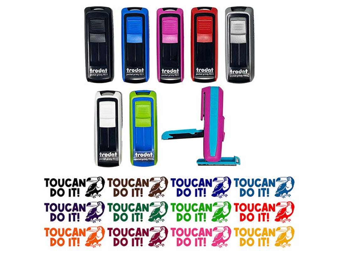 Toucan You Can Do It Teacher Student School Self-inking Portable Pocket ...