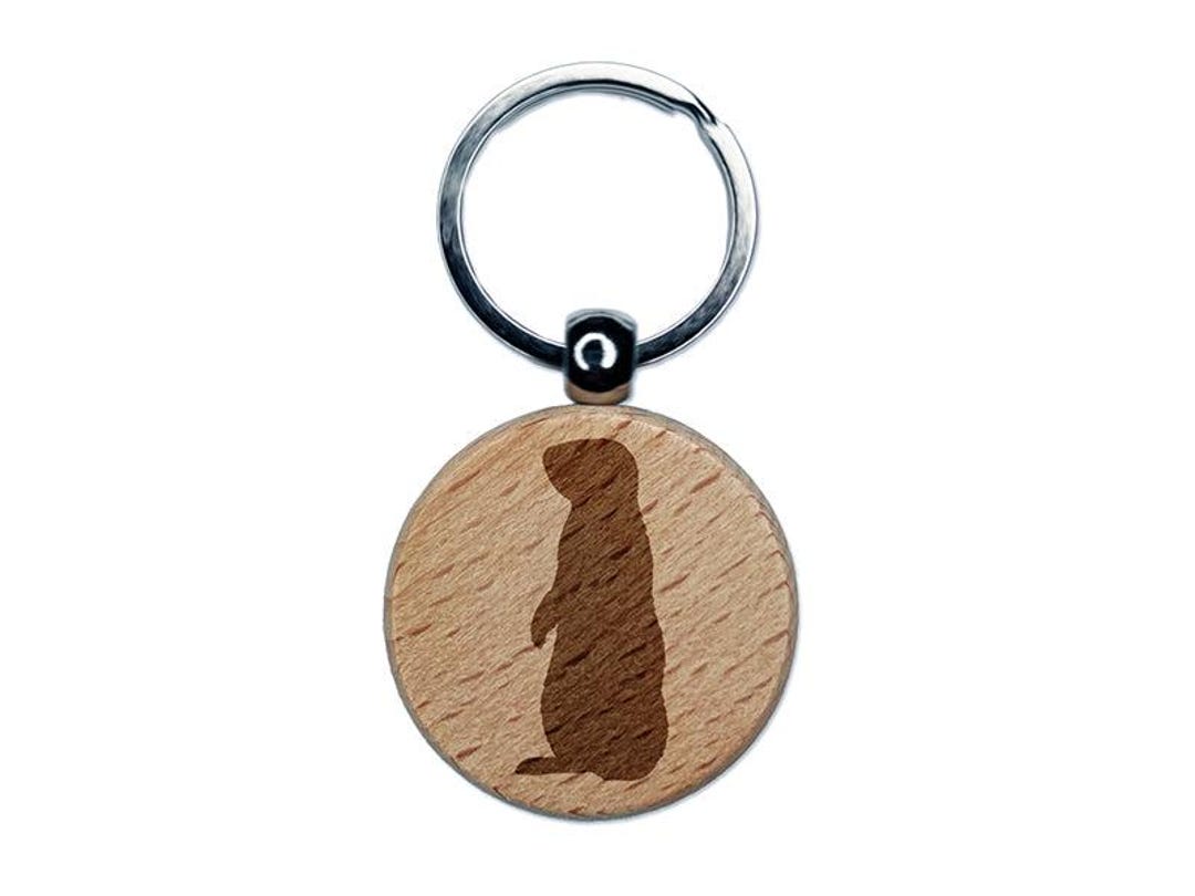 Gopher Solid Engraved Wood Round Keychain Tag Charm - Etsy