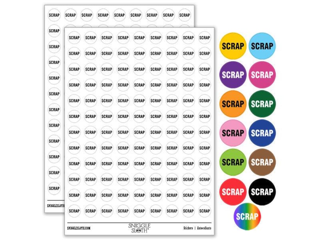 Scrap Production Inventory Management Manufacturing Label Round Sticker ...