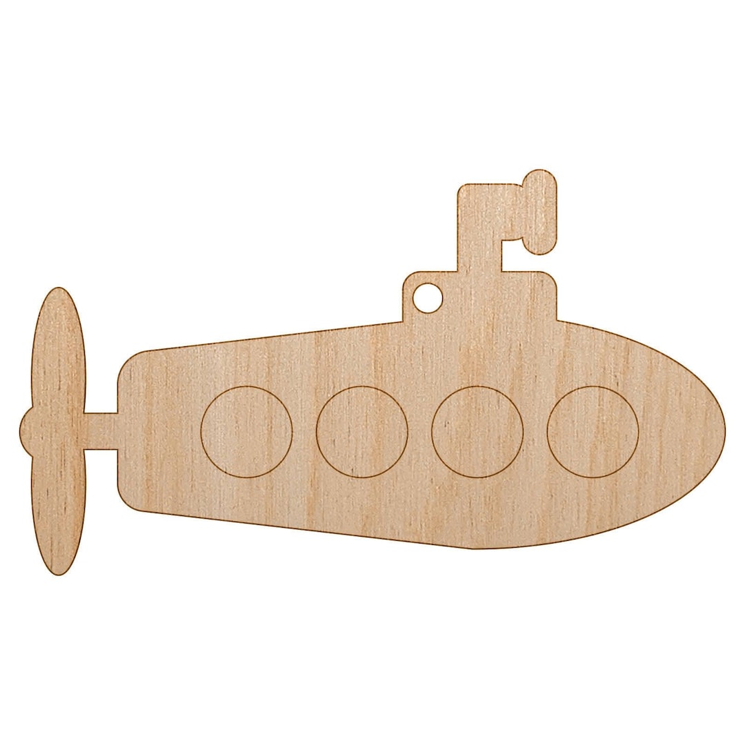 Submarine Doodle Unfinished Craft Wood Holiday Christmas Tree DIY Pre ...
