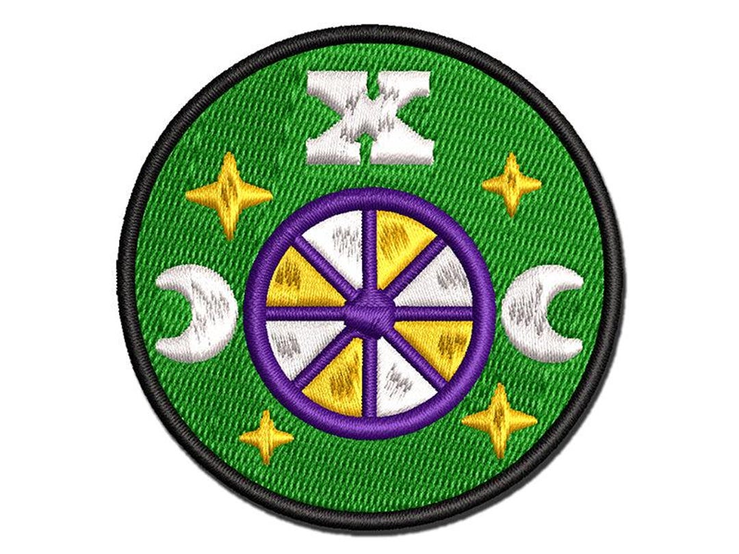 The Wheel of Fortune Tarot Card Multi-color Embroidered Iron-on or Hook ...