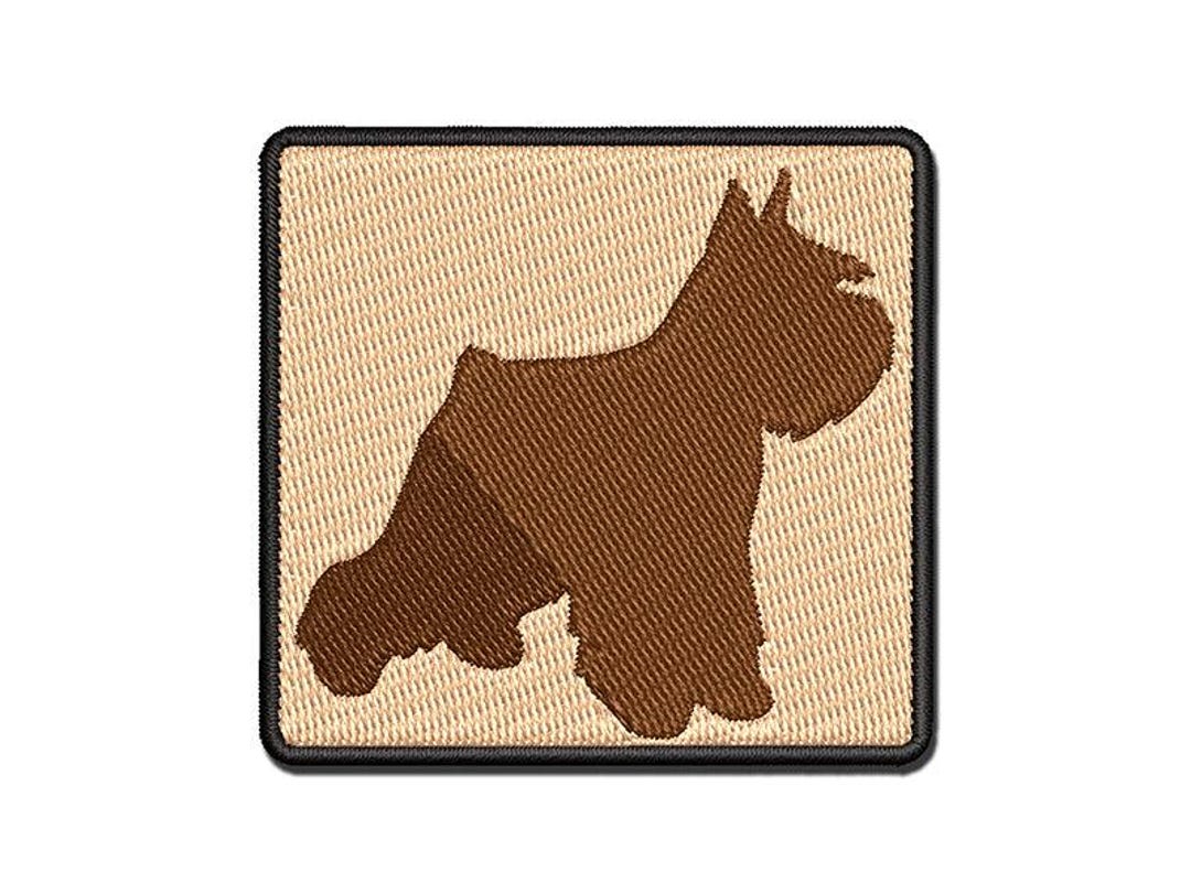 Miniature Schnauzer Dog Solid Multi-color Embroidered Iron-on or Hook & Loop Patch Applique - Etsy