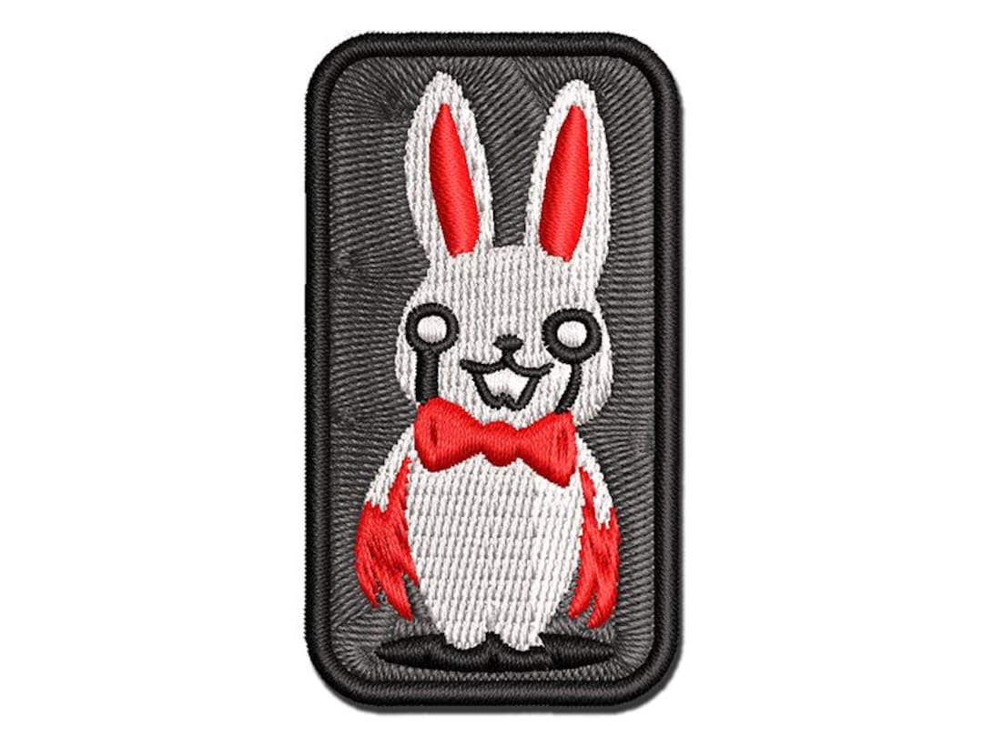 Creepy Spooky Murder Bunny Rabbit Horror Multi-color Embroidered Iron ...