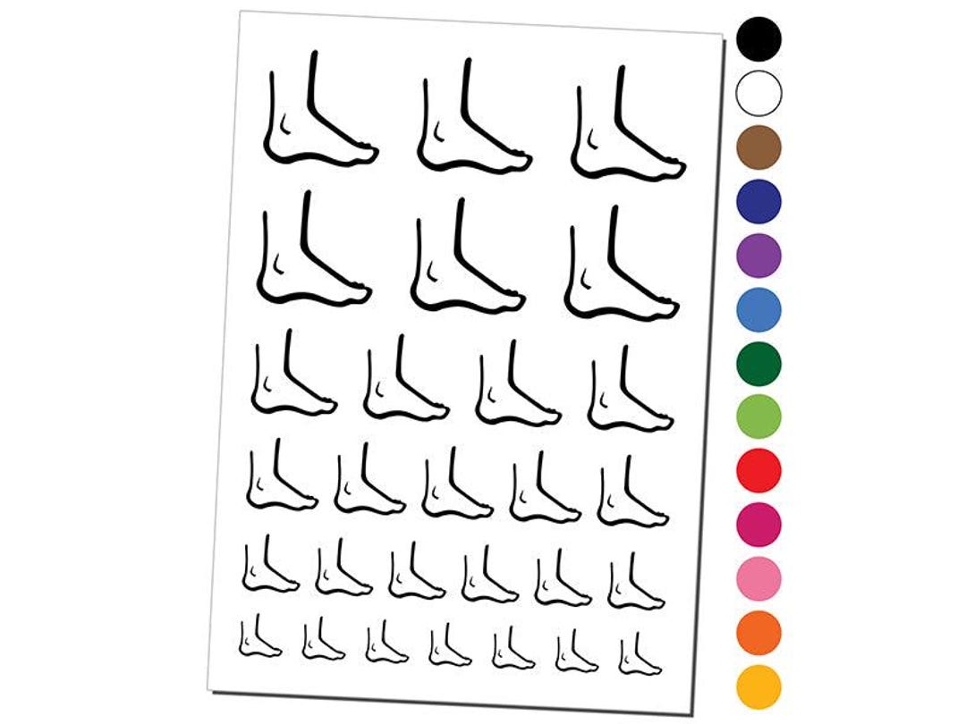 Human Foot Feet Anatomy Body Part Temporary Tattoo Water Resistant Fake ...