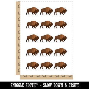 American Buffalo Bison Solid Temporary Tattoo Water Resistant Fake Body ...