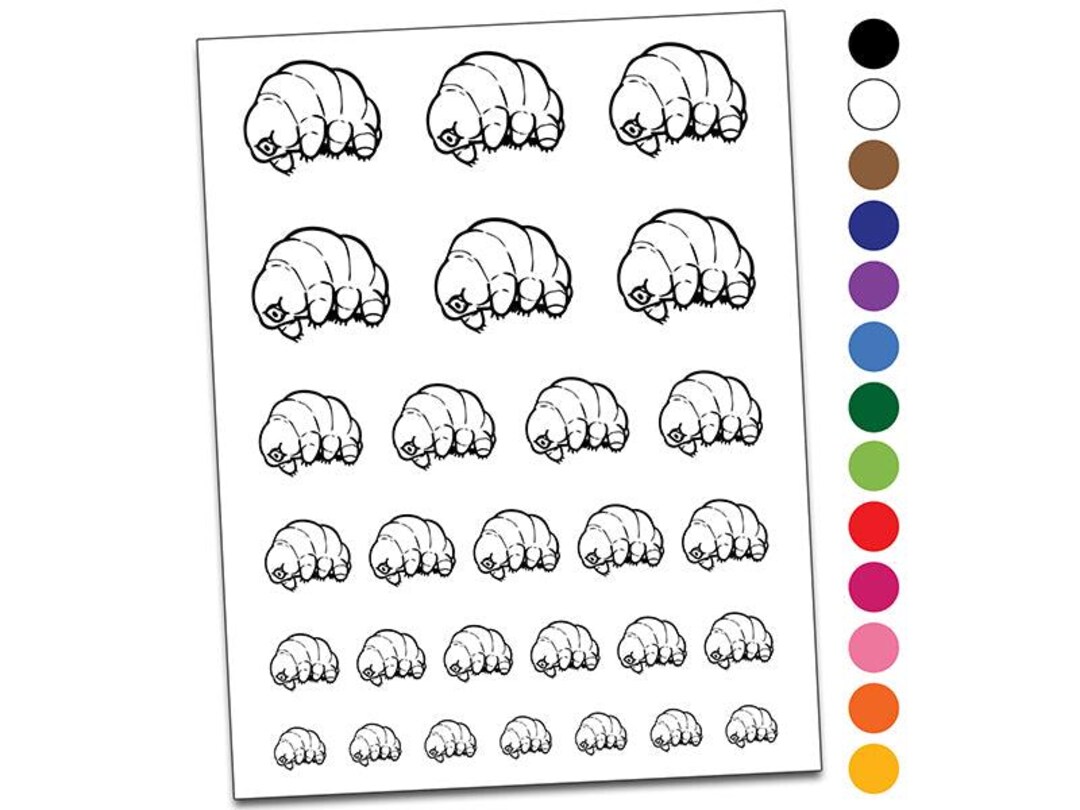 Tardigrade Water Bear Microscopic Organism Temporary Tattoo Water ...