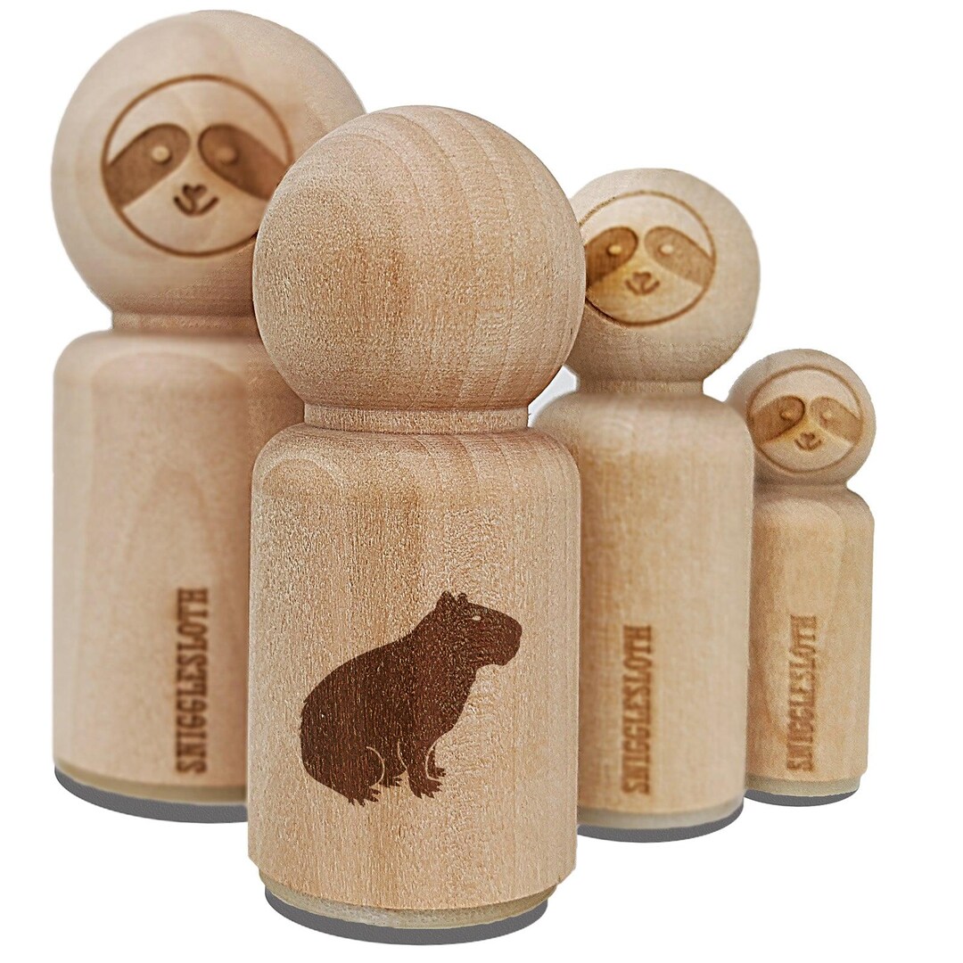 Capybara Rodent Silhouette Rubber Stamp for Stamping Crafting Planners ...