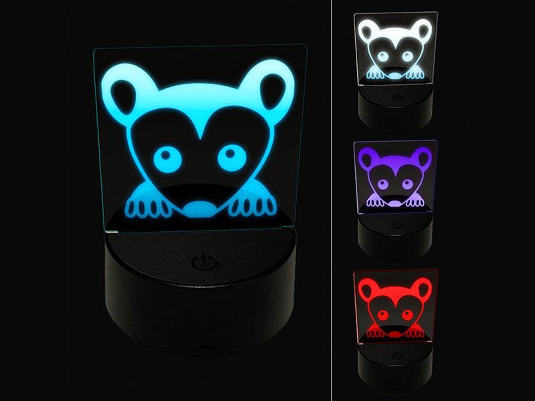 Peeking Possum Opossum 3D Illusion LED Night Light Sign Nightstand Desk ...