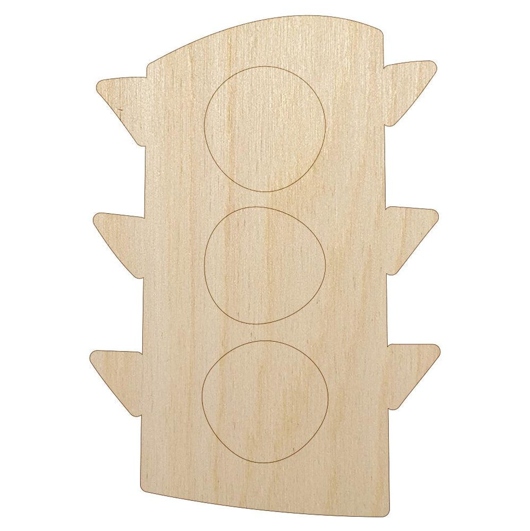 Traffic Light Doodle Unfinished Wood Shape Piece Cutout for DIY Craft ...