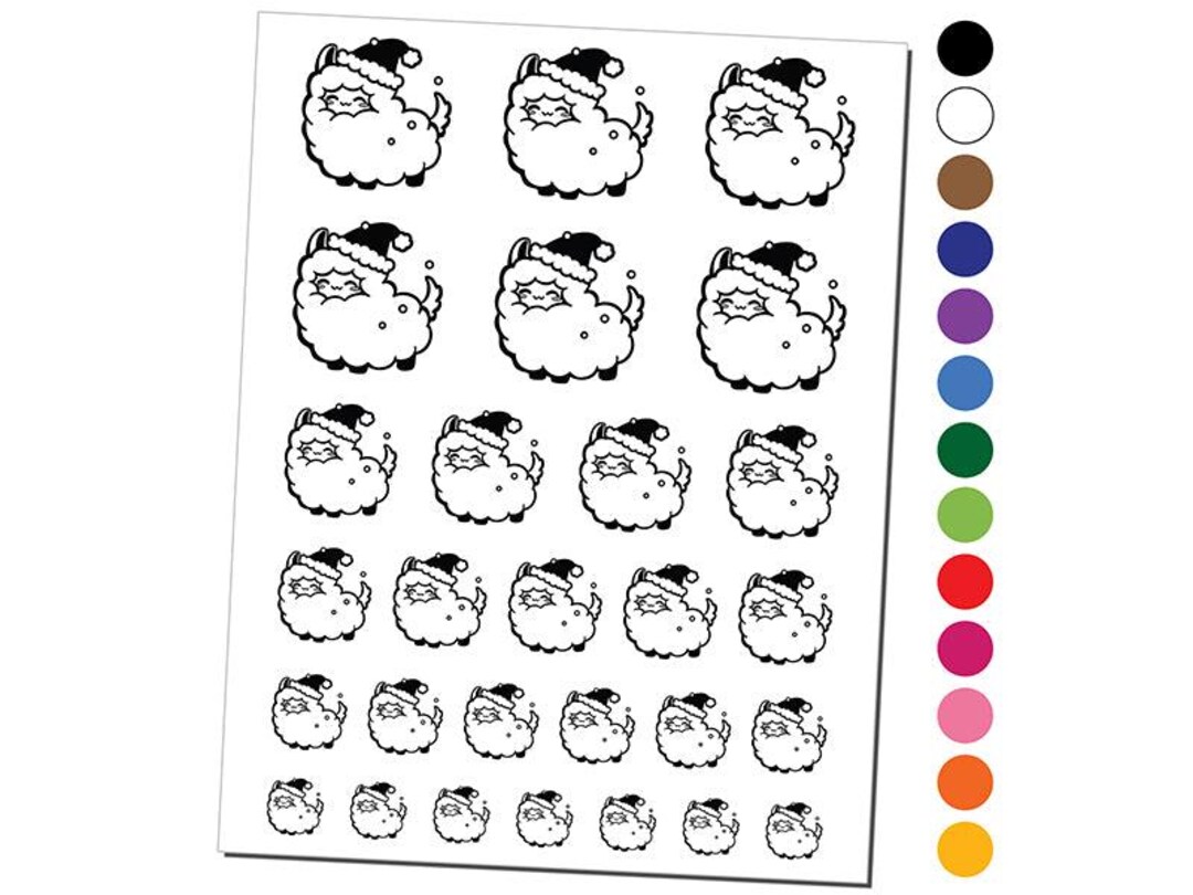 Christmas Llama Temporary Tattoo Water Resistant Fake Body Art Set ...