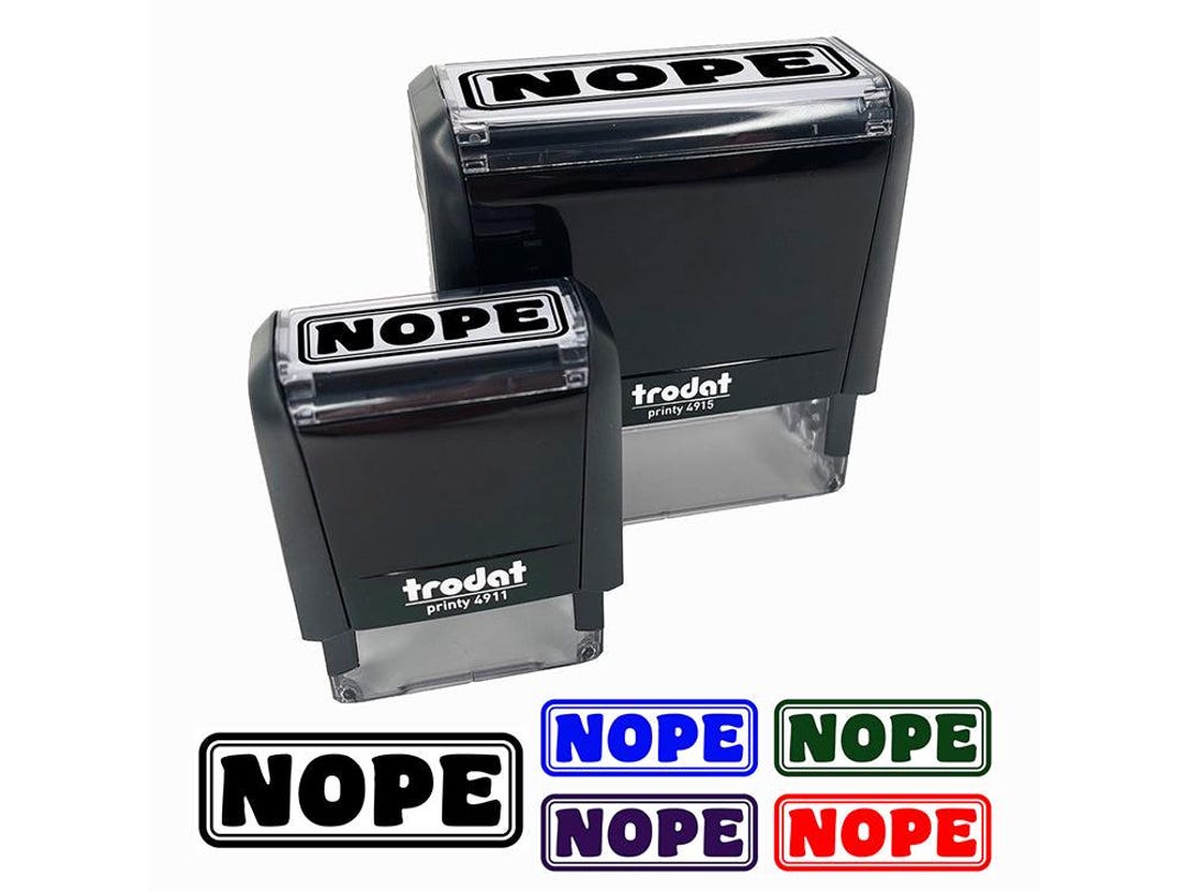 Nope Bold Border School Teacher Self-inking Rubber Stamp Ink Stamper ...