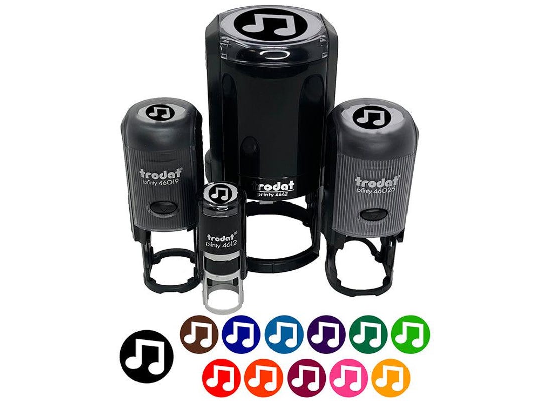 Eighth Notes Music in Circle Self-inking Rubber Stamp for Stamping ...