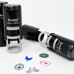 Emoticons Faces Icons Sad Angry 1/2" Self-inking Rubber Stamp Ink ...