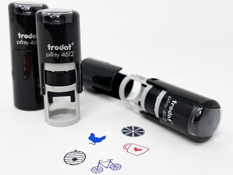 Emoticons Faces Icons Sad Angry 1/2" Self-inking Rubber Stamp Ink ...