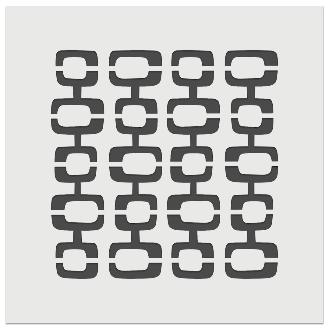 Retro Mid Century Square Pattern Wall Cookie DIY Craft Reusable Stencil ...